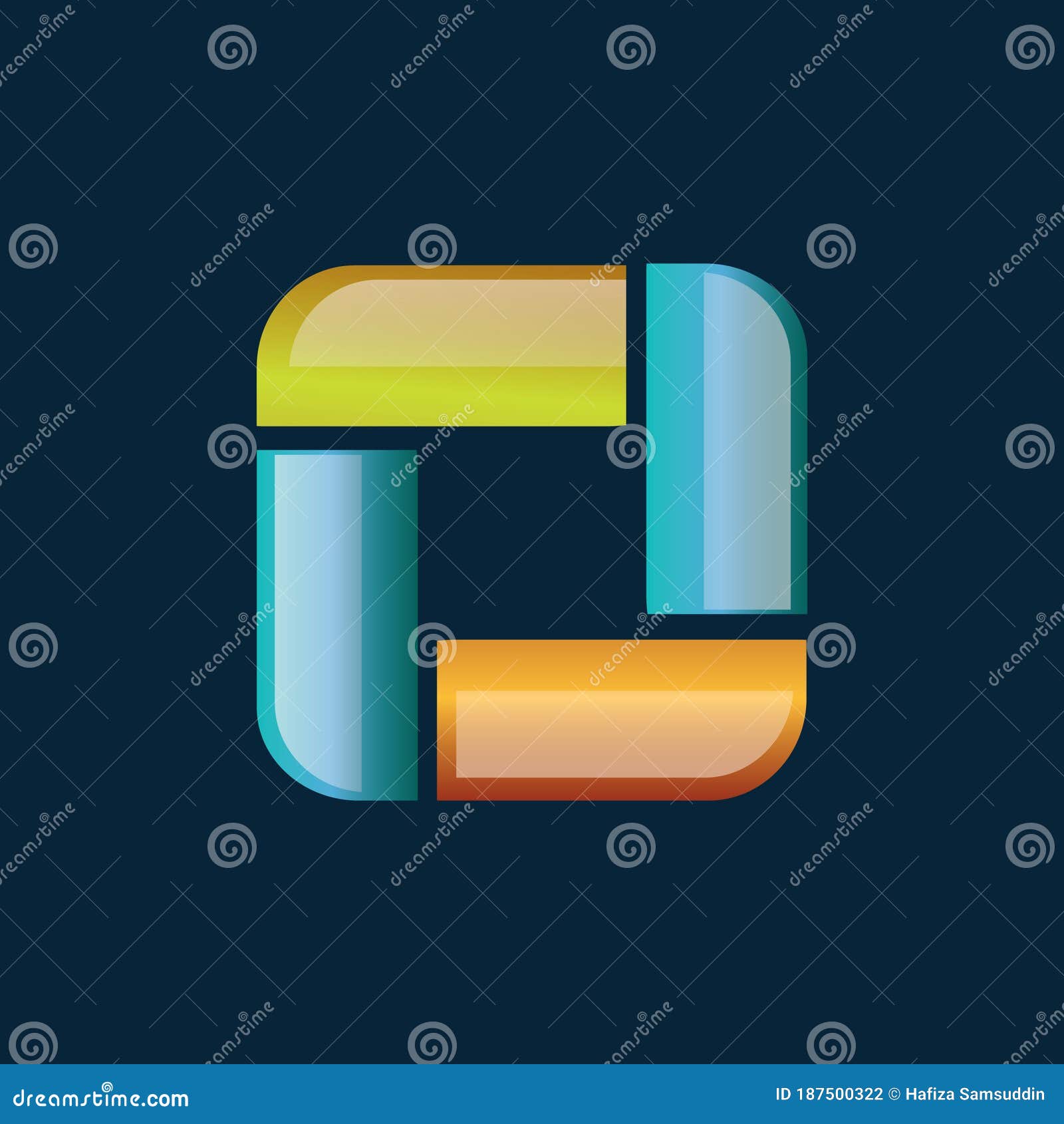 Print stock vector. Illustration of square, icons, logo - 187500322