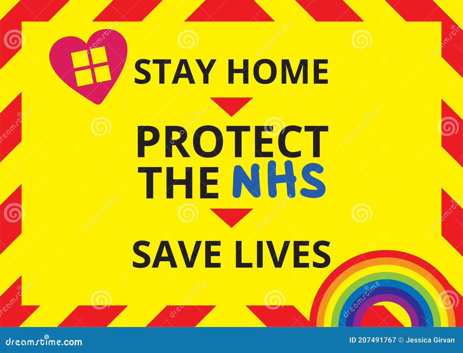 Stay Home, Protect The NHS, Save Lives Vector | CartoonDealer.com ...
