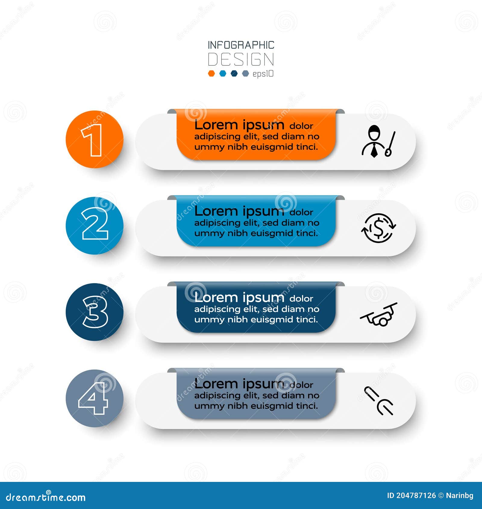 4 Steps Of The Rectangle Are Used For Model Presentation, Branding ...