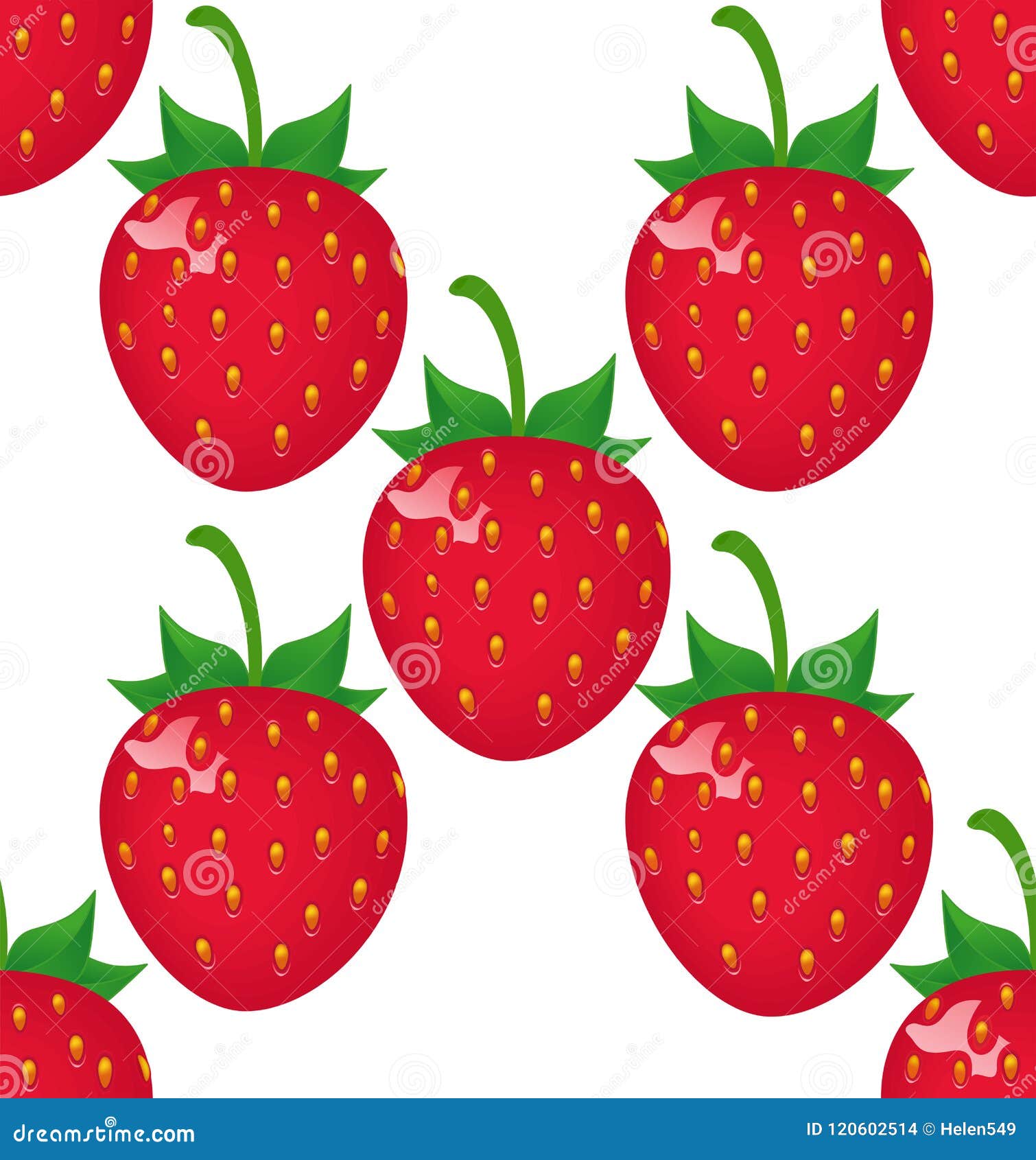 Print strawberry pattern stock vector. Illustration of isolated - 120602514