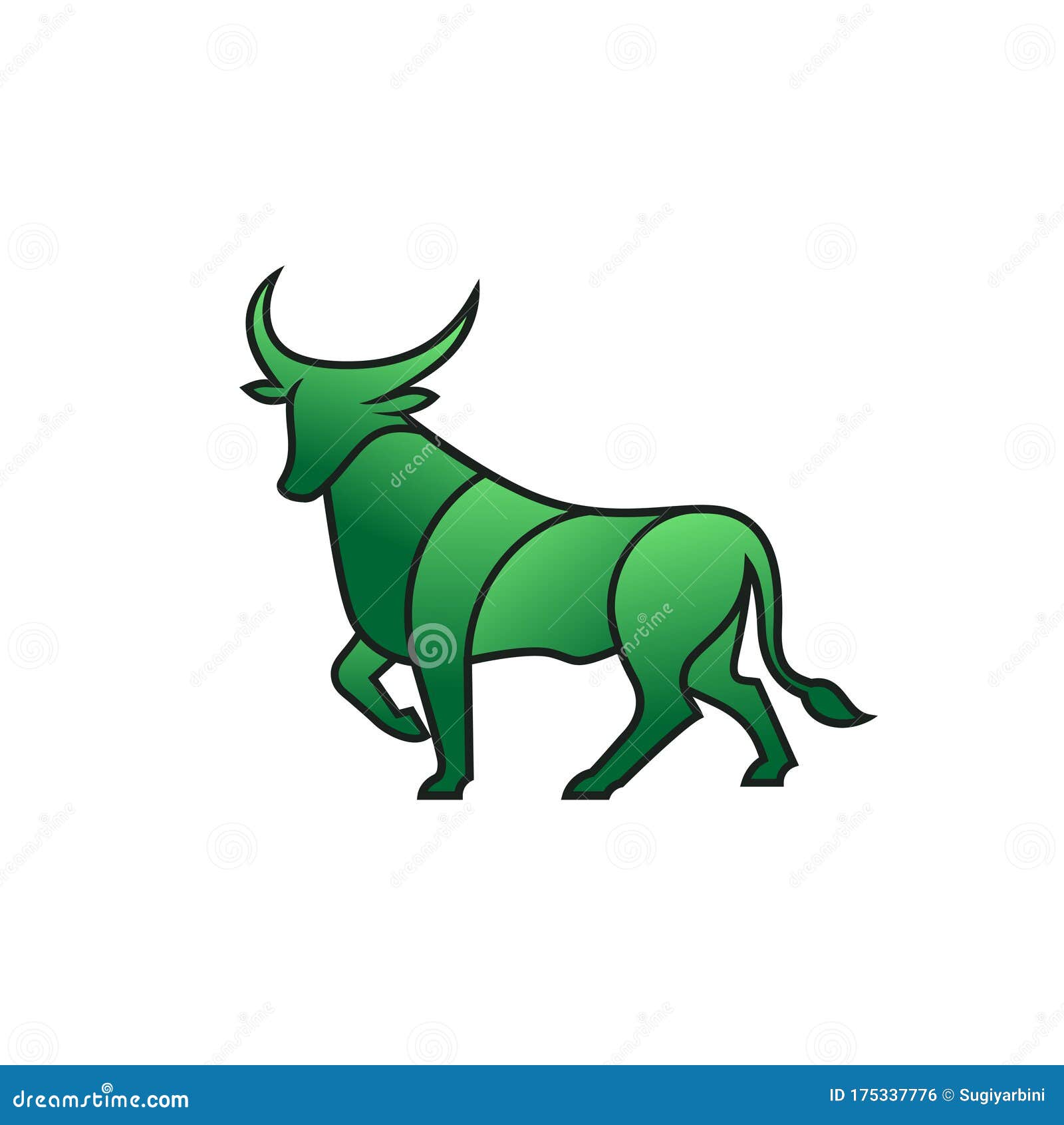 Green bull logo stock vector. Illustration of shape - 175337776