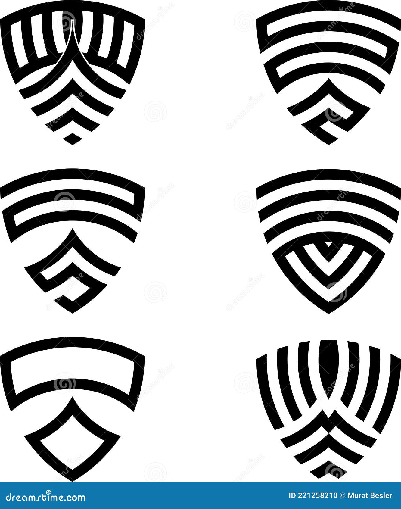 Stylized Viking Boat Logo Collection Stock Illustration - Illustration ...