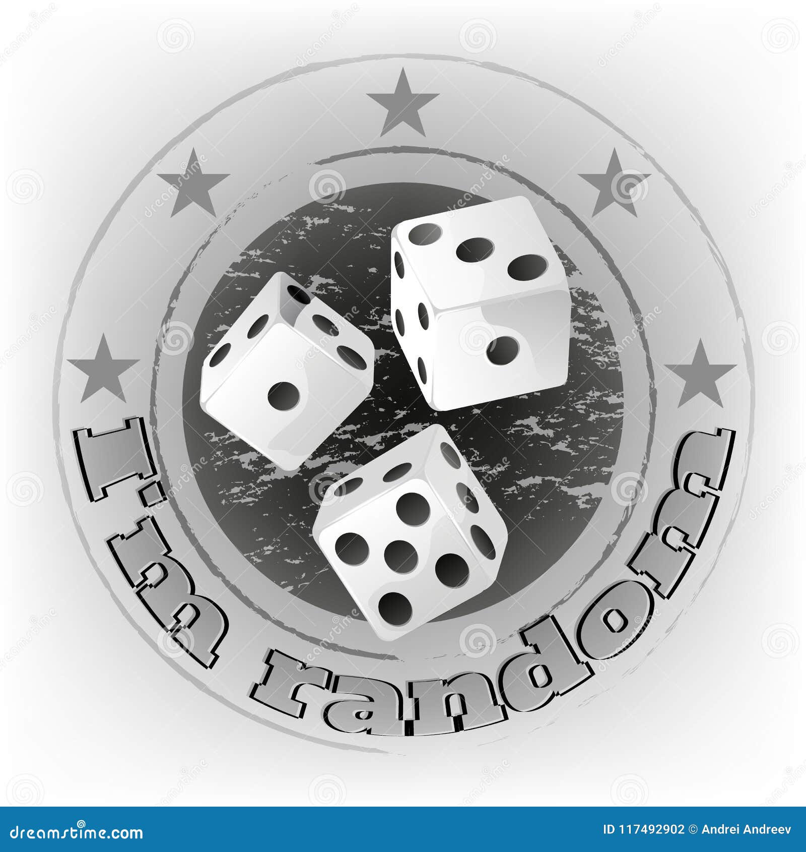 Print on T-shirt Dice with Slogan, I`m Random. Stock Vector ...