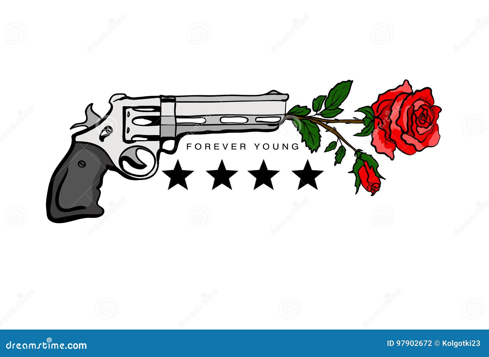 Guns N Roses Tattoo Flash Set Vector Illustration | CartoonDealer.com ...