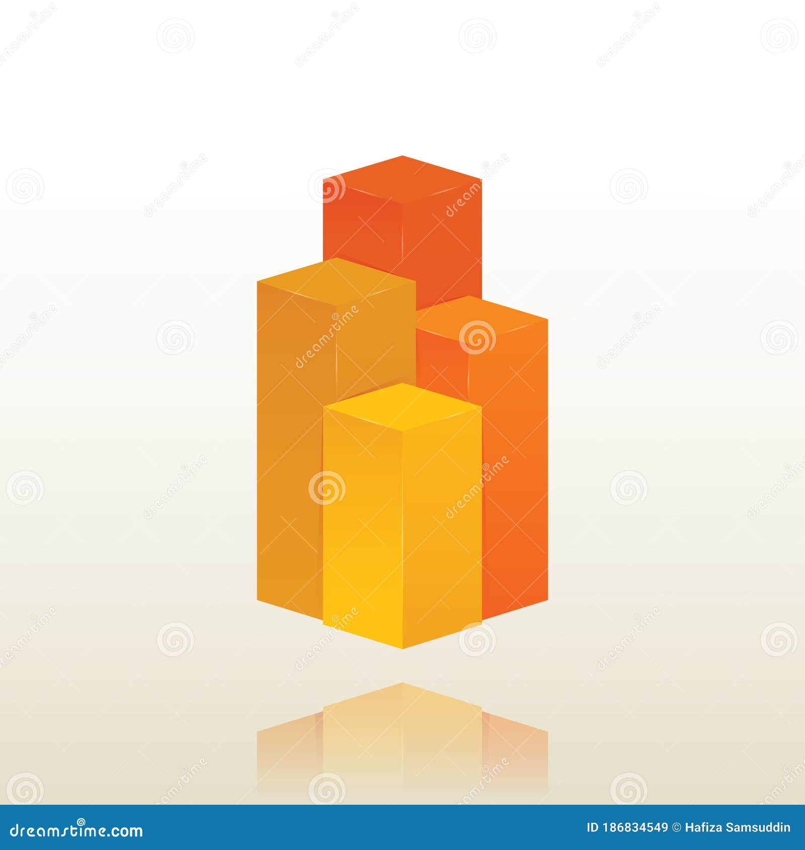 Print stock vector. Illustration of shape, three, perspective - 186834549