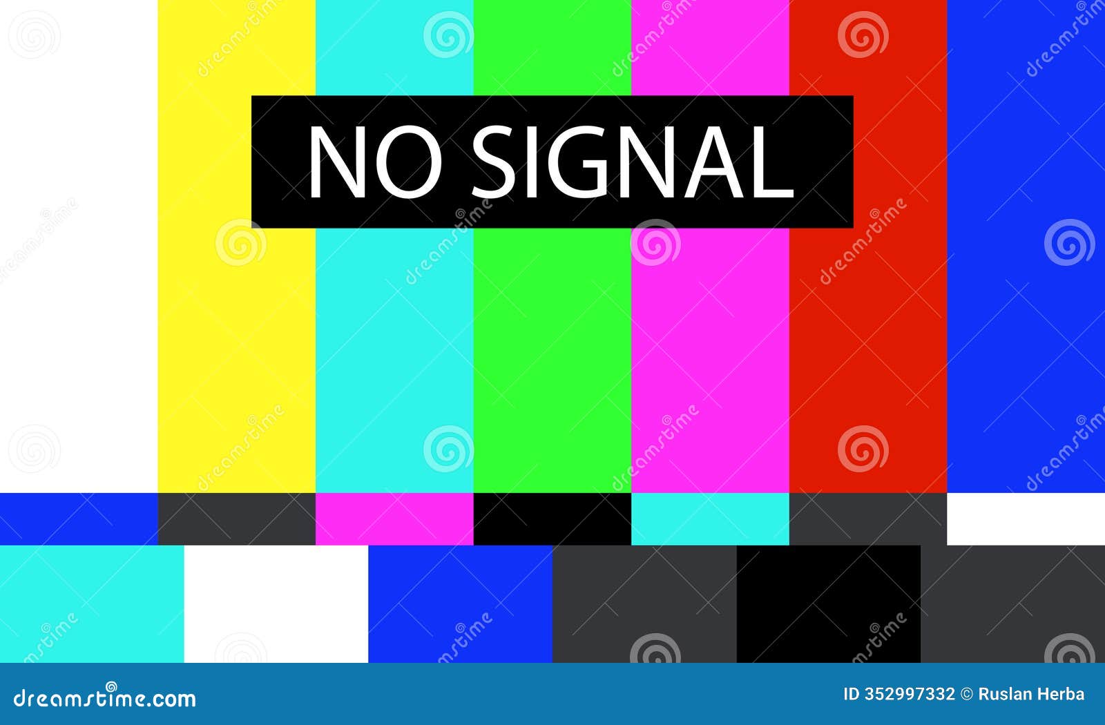 TV No Signal Background Illustration. No Signal Television Screen ...
