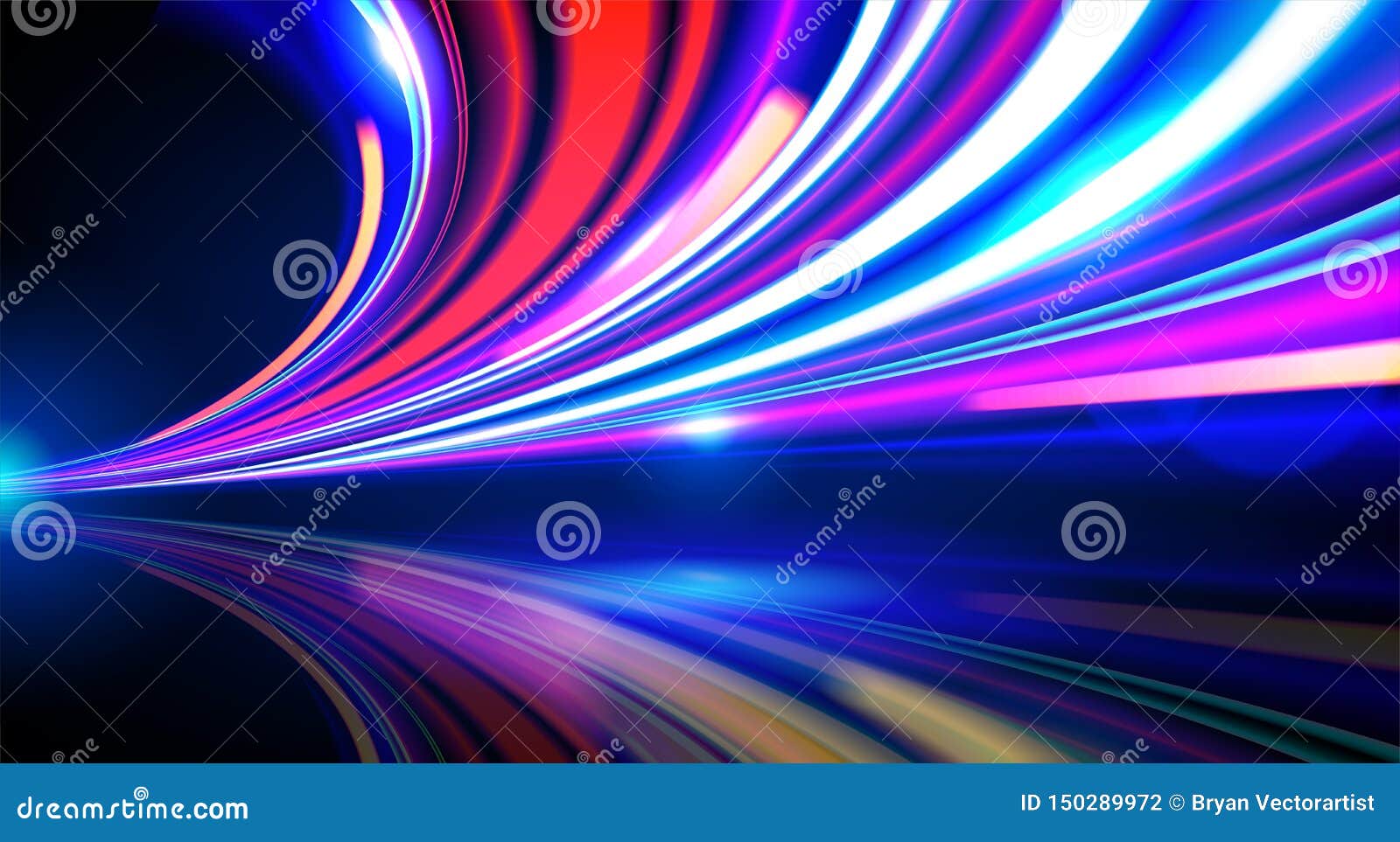 Slow Shutter Light Trails Effect In Vector Stock Illustration ...