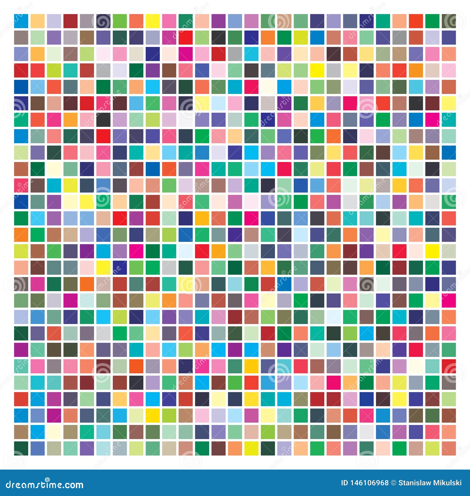Vector Color Palette. 729 Different Colors Stock Illustration ...