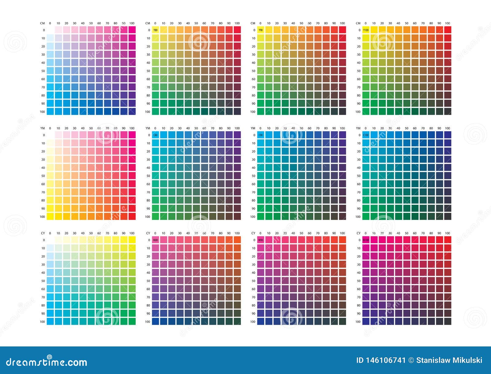 Vector Color Palette on A3 Format, Stock Illustration - Illustration of ...