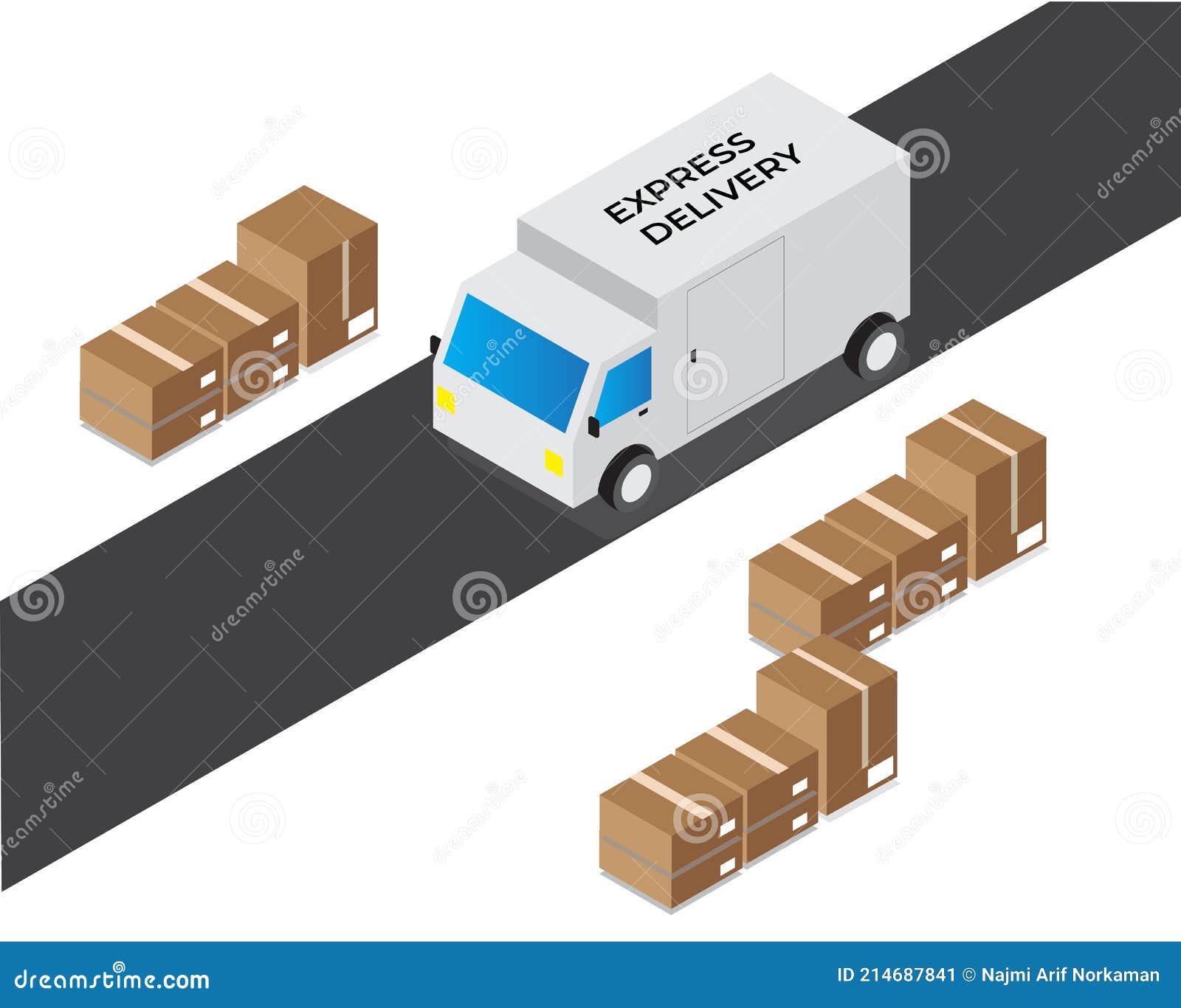 Delivery in progress stock vector. Illustration of cargo - 214687841