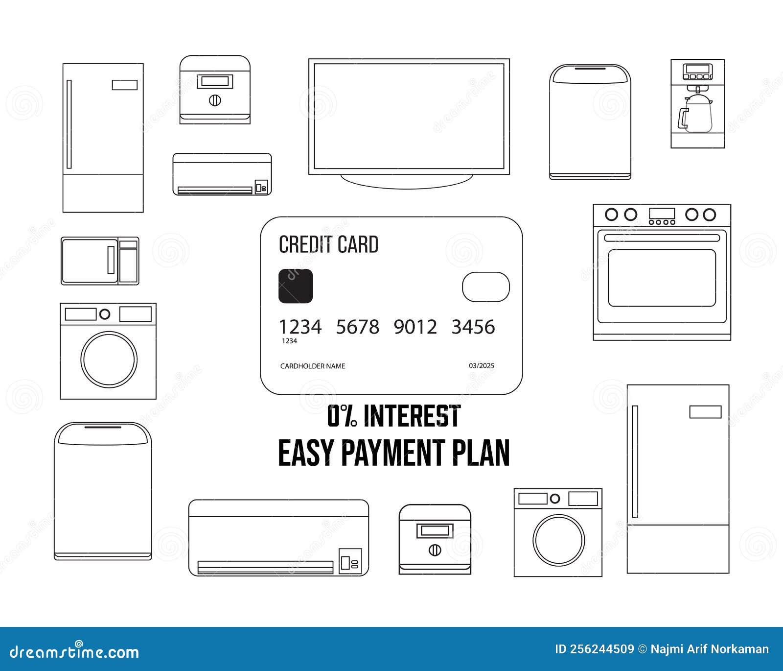 Easy payment plan stock vector. Illustration of sale - 256244509