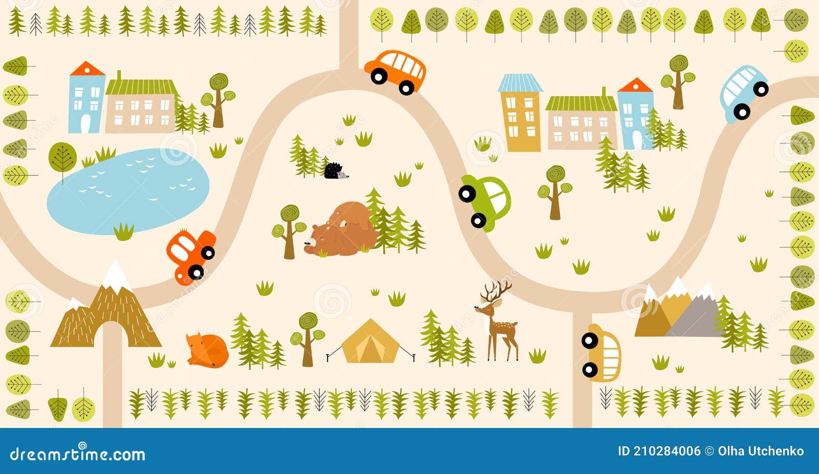 223 Cartoon Road Map Stock Photos - Free & Royalty-Free Stock Photos ...