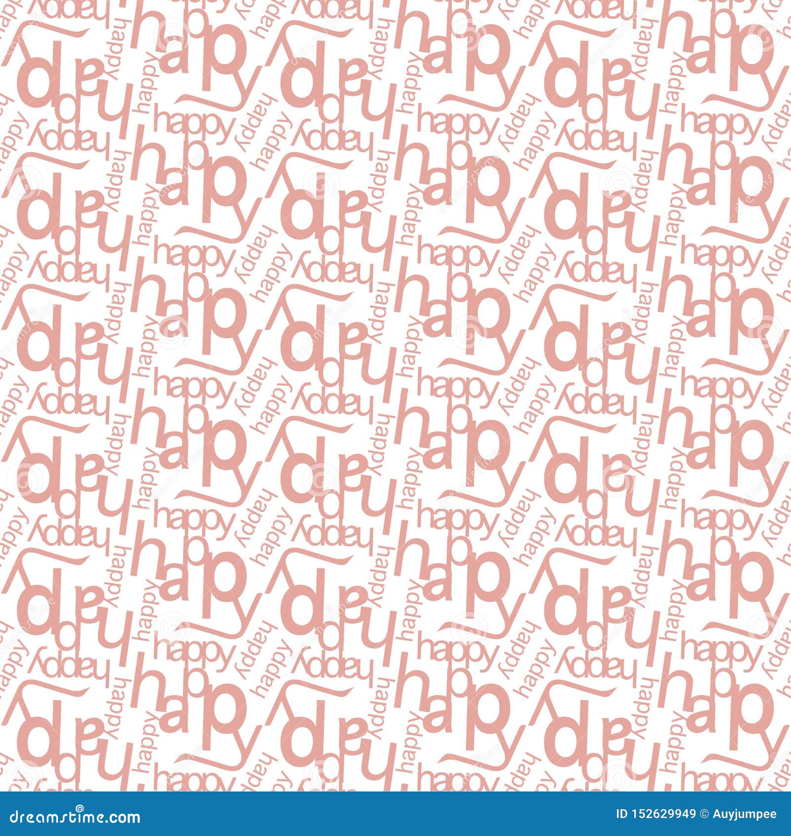 Happy Word Seamless Pattern.Vector Illuatration Stock Vector ...