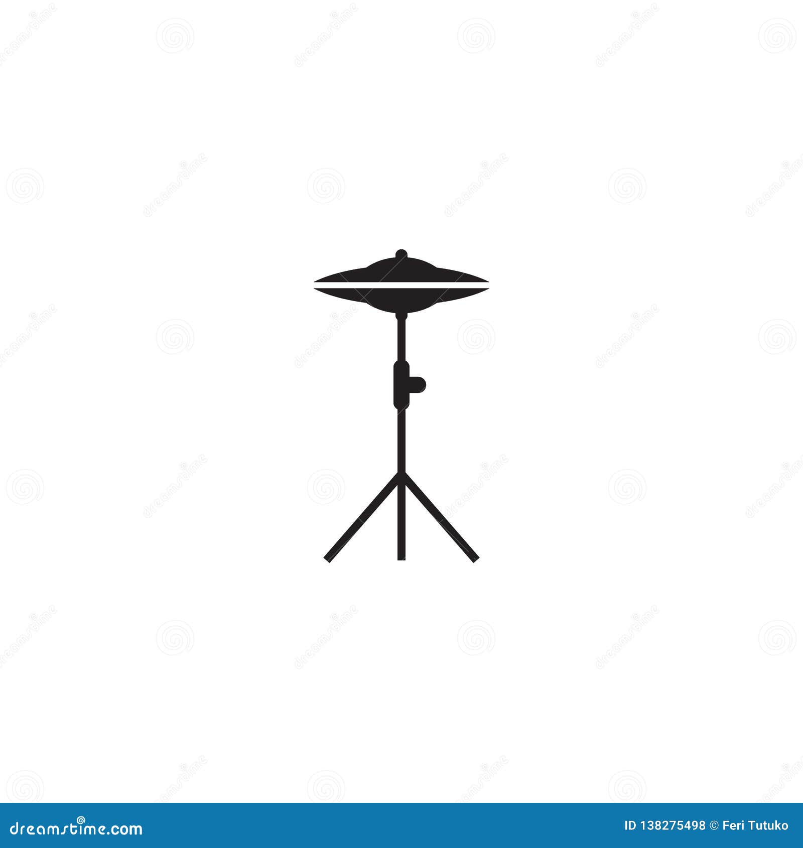 Cymbals vector icon stock vector. Illustration of flute - 138275498