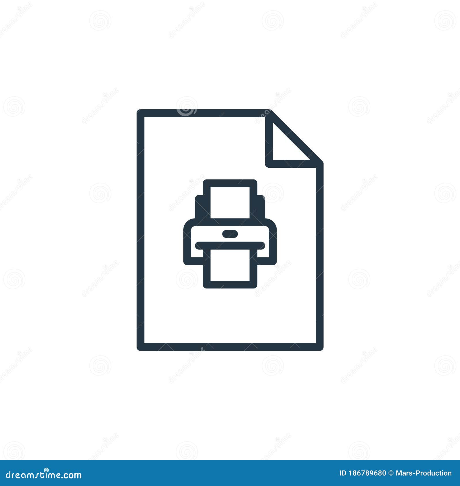 Print Vector Icon. Print Editable Stroke. Print Linear Symbol for Use ...