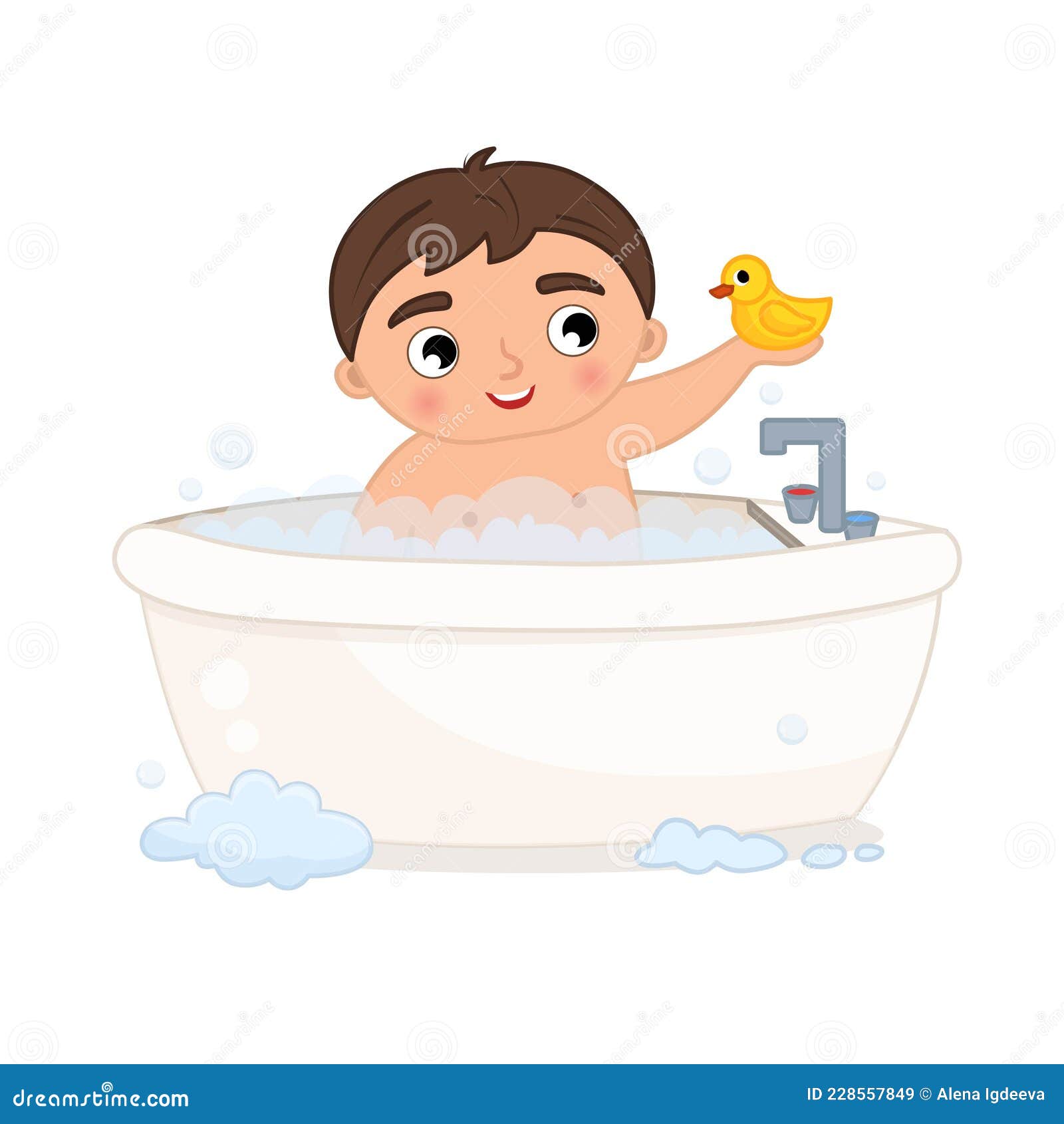 Vector Illustration of a Cute Boy Stock Vector - Illustration of ...