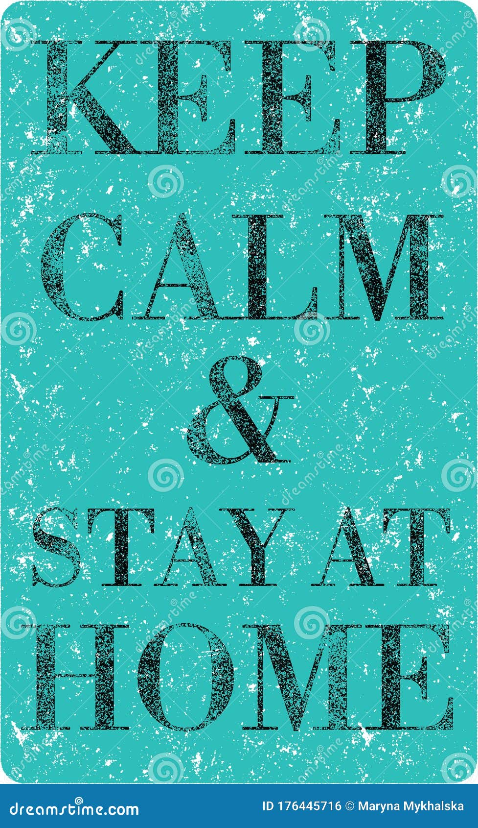 Keep calm and stay at home stock vector. Illustration of message ...