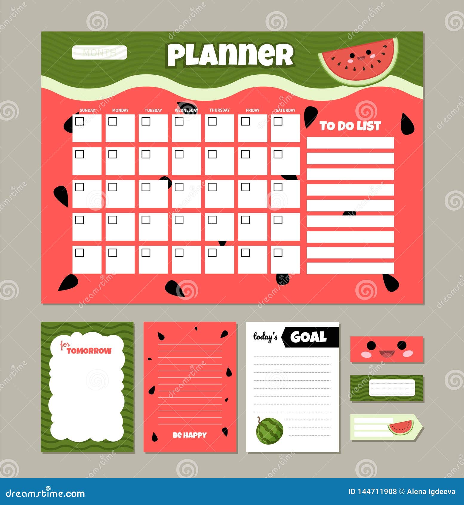 Vector monthly planner stock vector. Illustration of monthly - 144711908