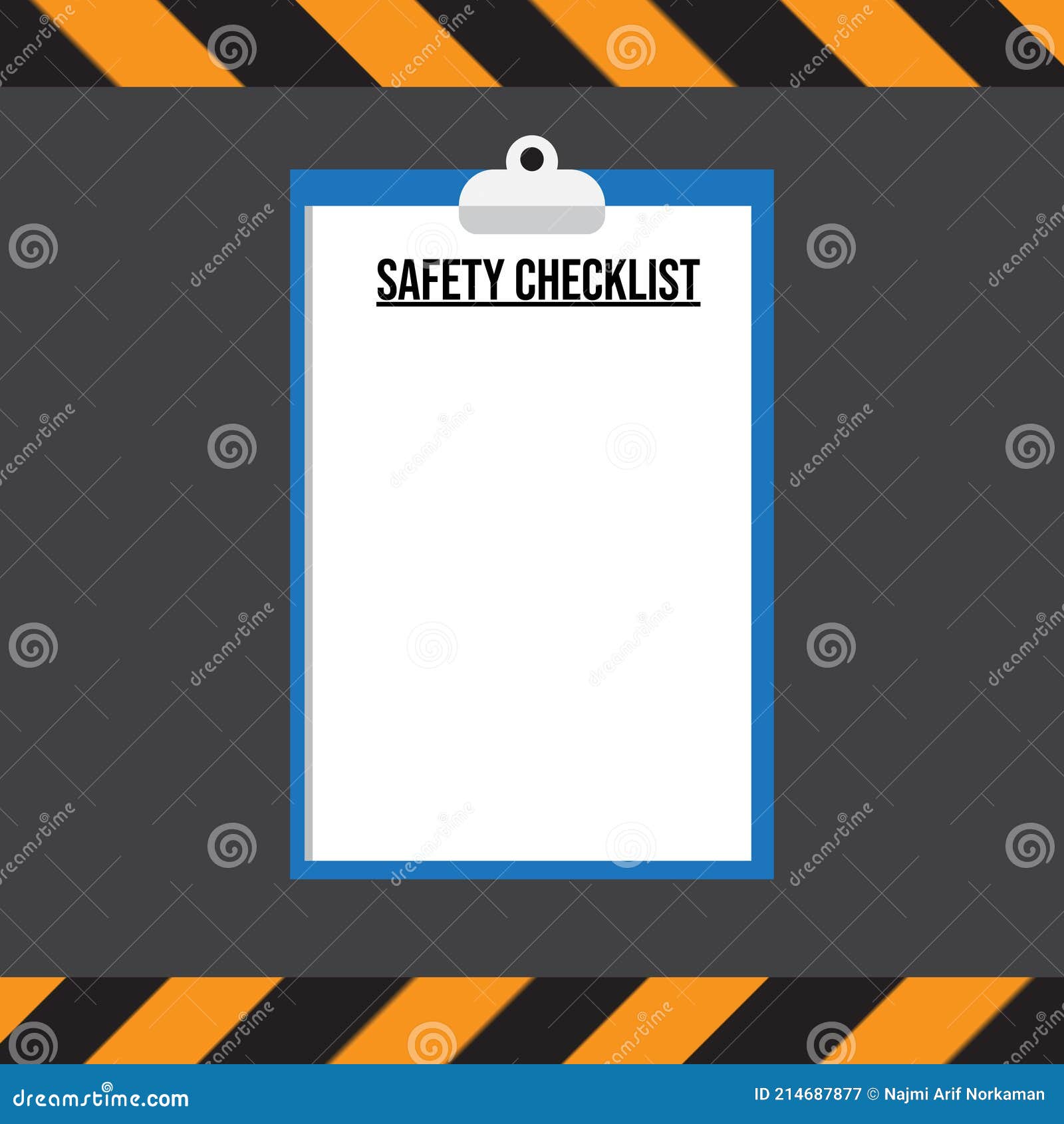 Safety checklist clipboard stock vector. Illustration of equipment ...