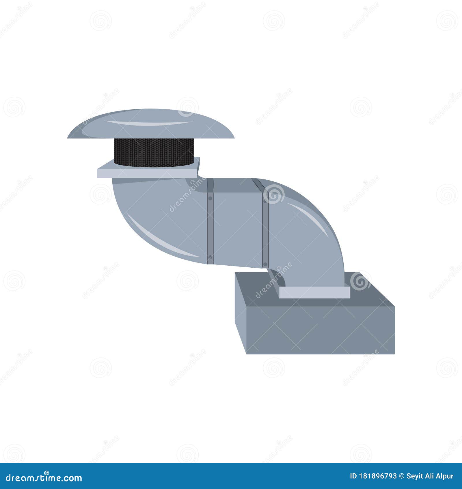 Ventilation system stock vector. Illustration of ceiling - 181896793