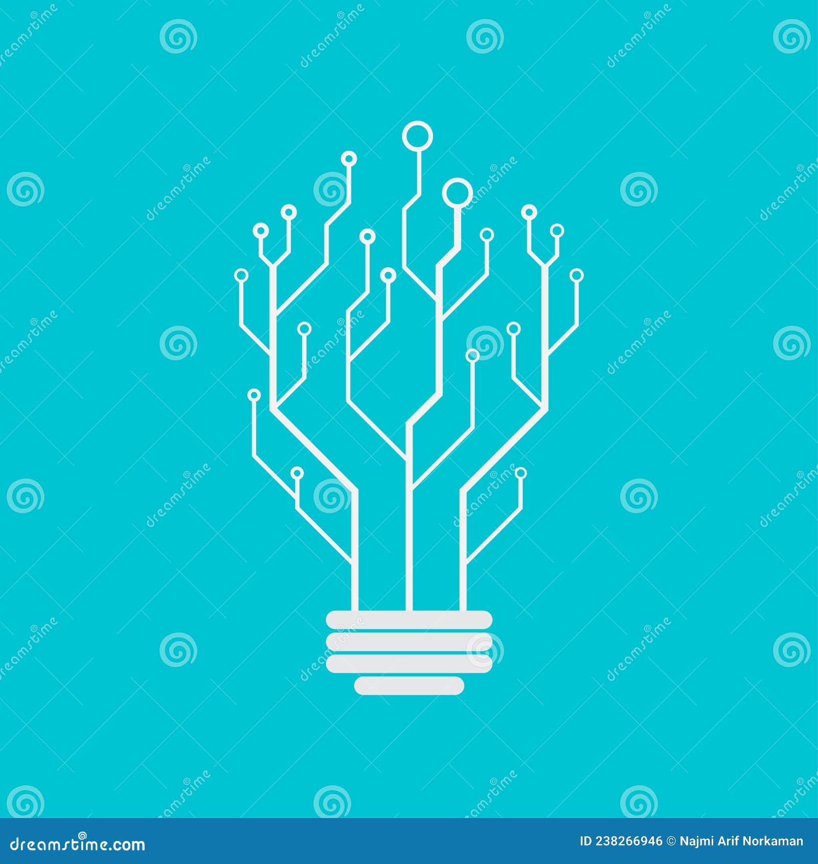 High tech bulb stock vector. Illustration of element - 238266946