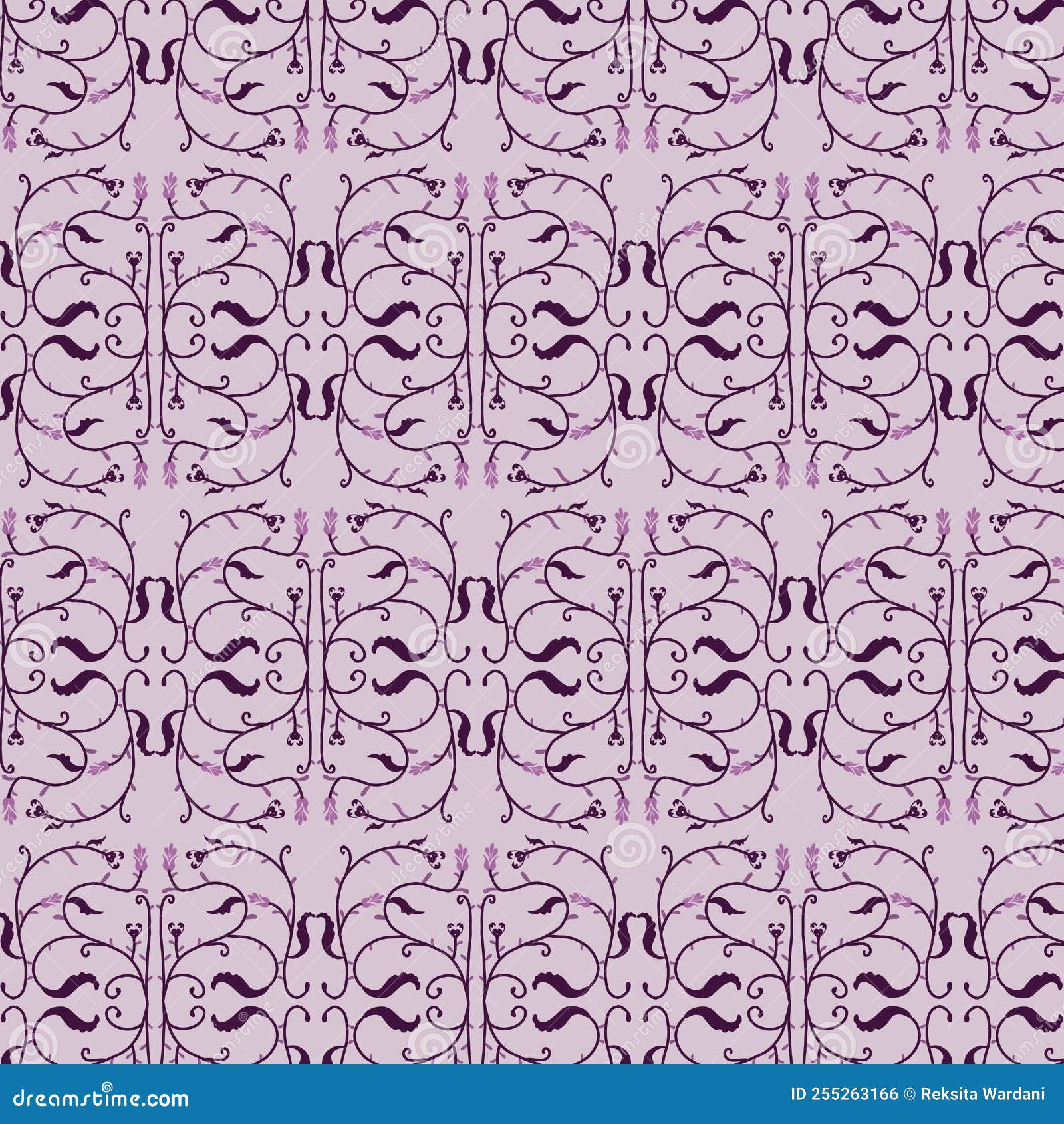 Victorian Era Floral Seamless Pattern Stock Vector - Illustration of ...