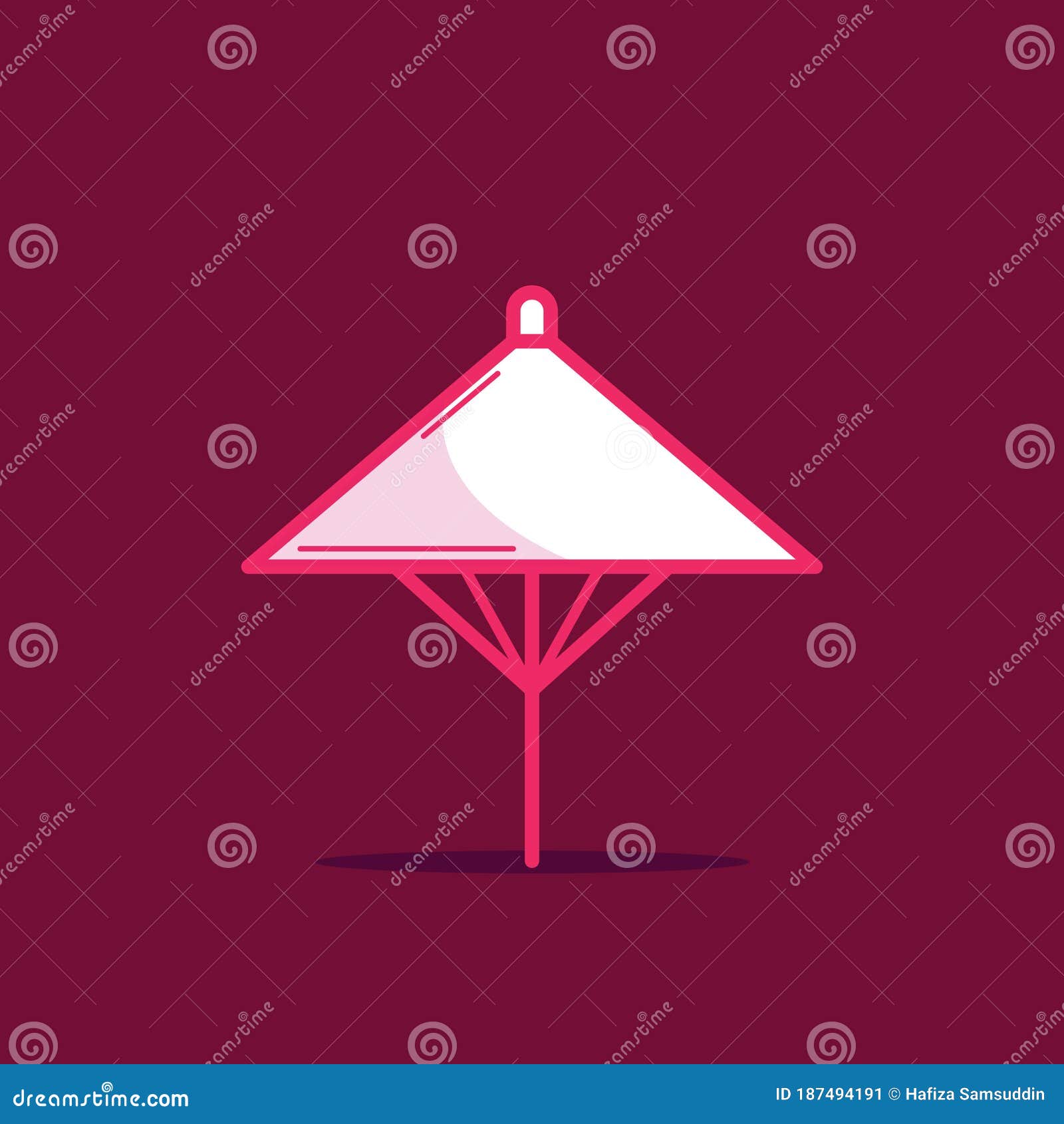Wagasa Umbrella Filled Outline Icon Vector Illustration | CartoonDealer ...
