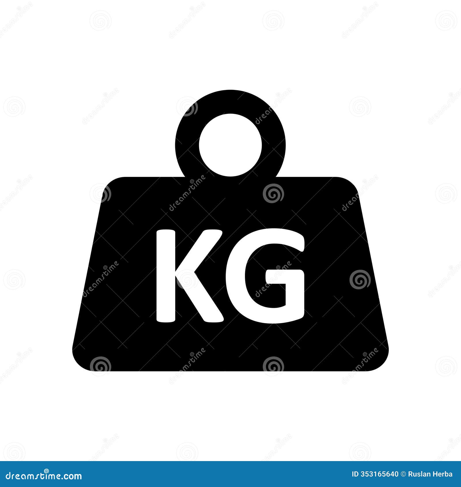 Weight Kilogram Icon Vector on White Background. Weight Kilogram for ...