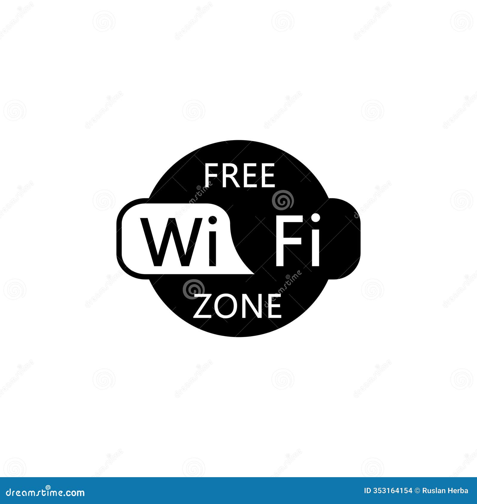 Wi-fi Free Zone Vector Illustration. Stock Illustration - Illustration ...