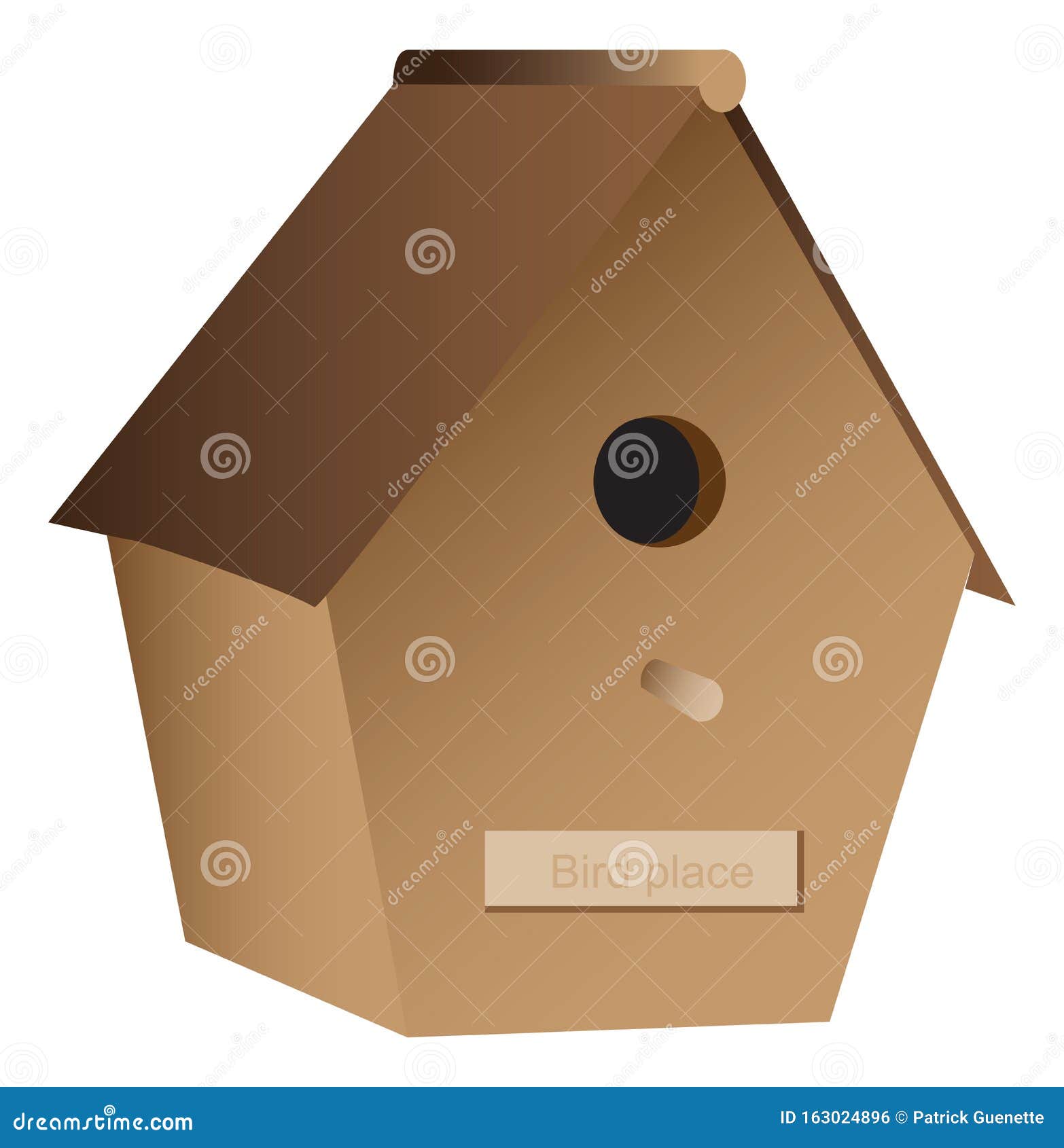 Wooden Nest Box Or Birdhouse As Enclosure For Birds Vector Set ...