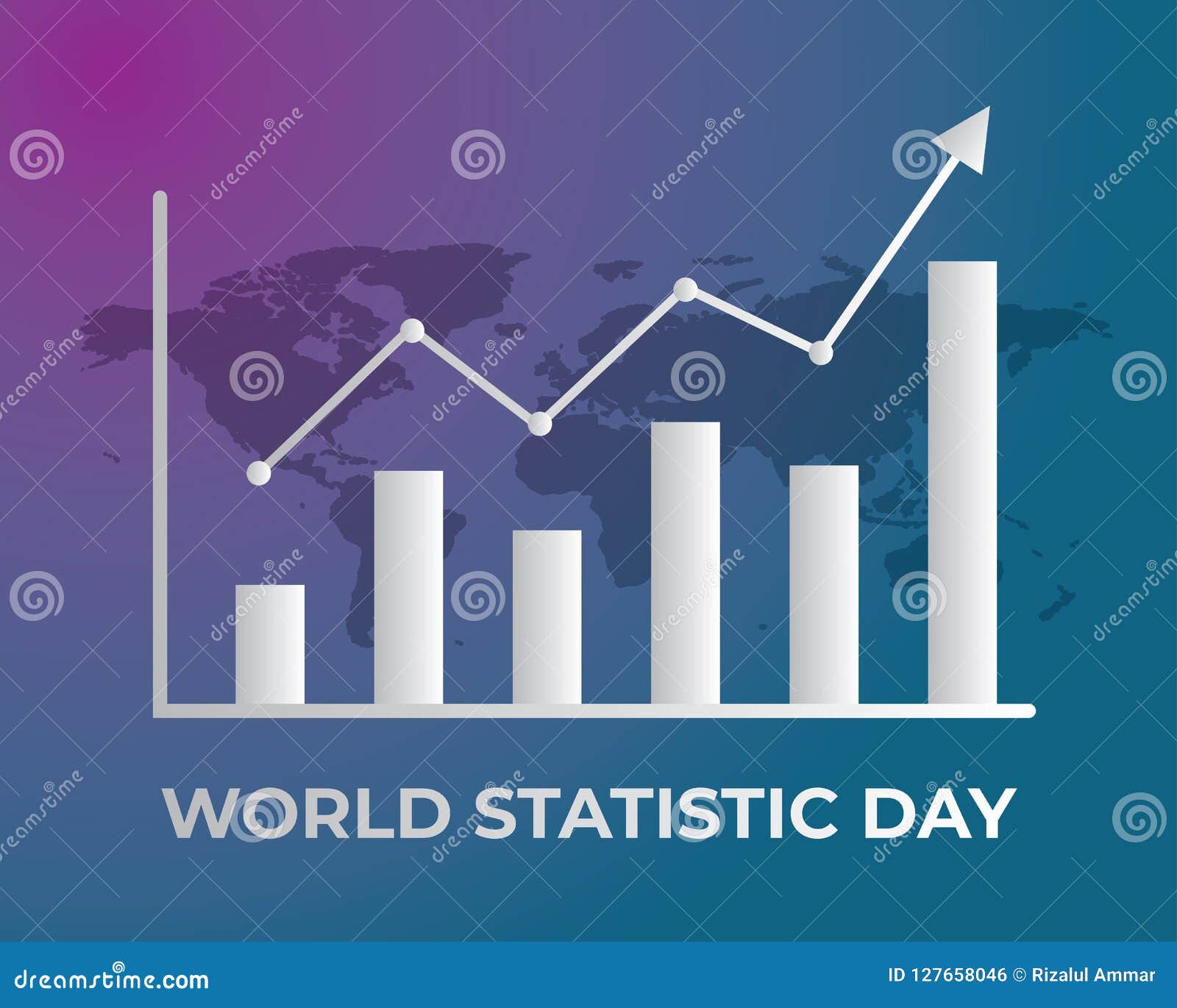 World Map Statistic Data Graph Green Finance 3D Background Stock Image ...