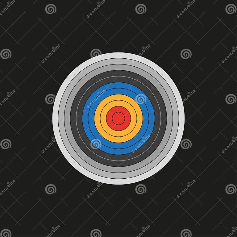 Printable Archery Target. Vector Illustration. Stock Image Stock Vector ...
