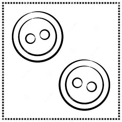 Printable Buttons Sketch for Coloring Stock Vector - Illustration of ...