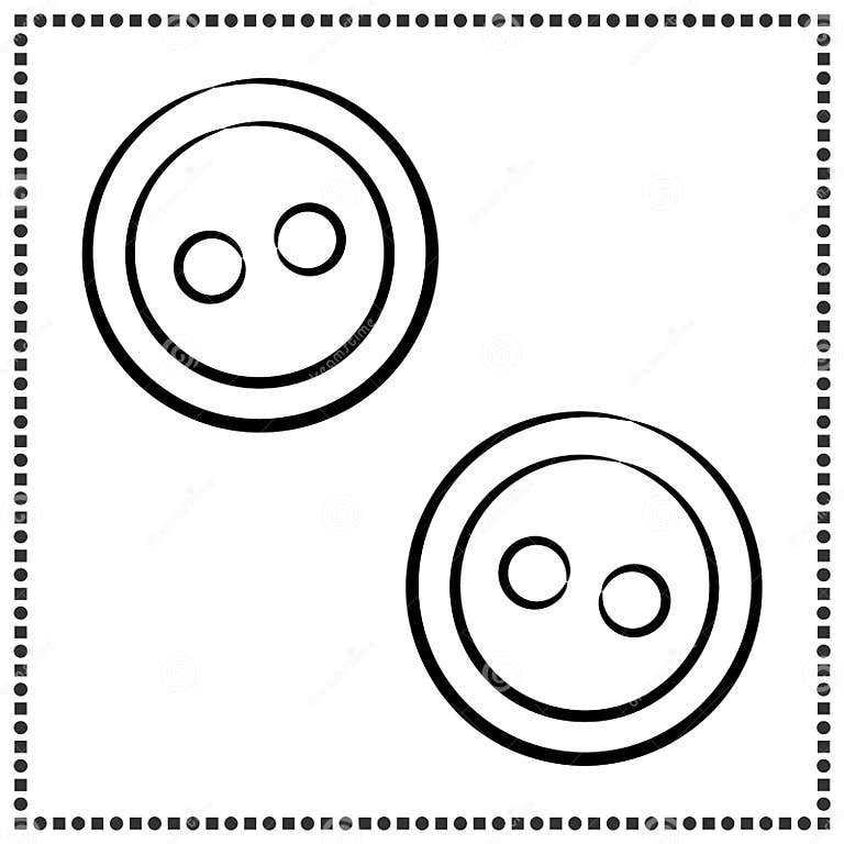 Printable Buttons Sketch for Coloring Stock Vector - Illustration of ...