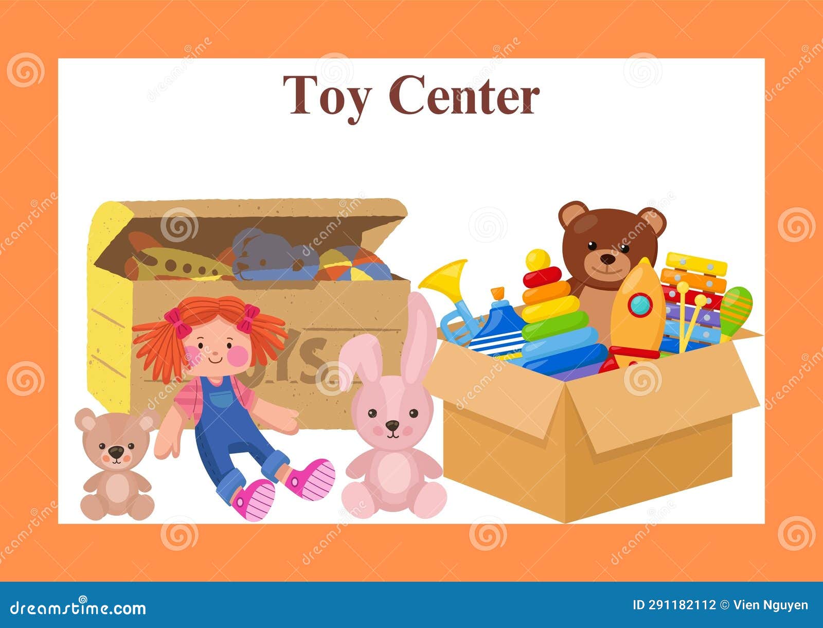 Printable Center Sign, Toy Center Stock Illustration - Illustration of ...