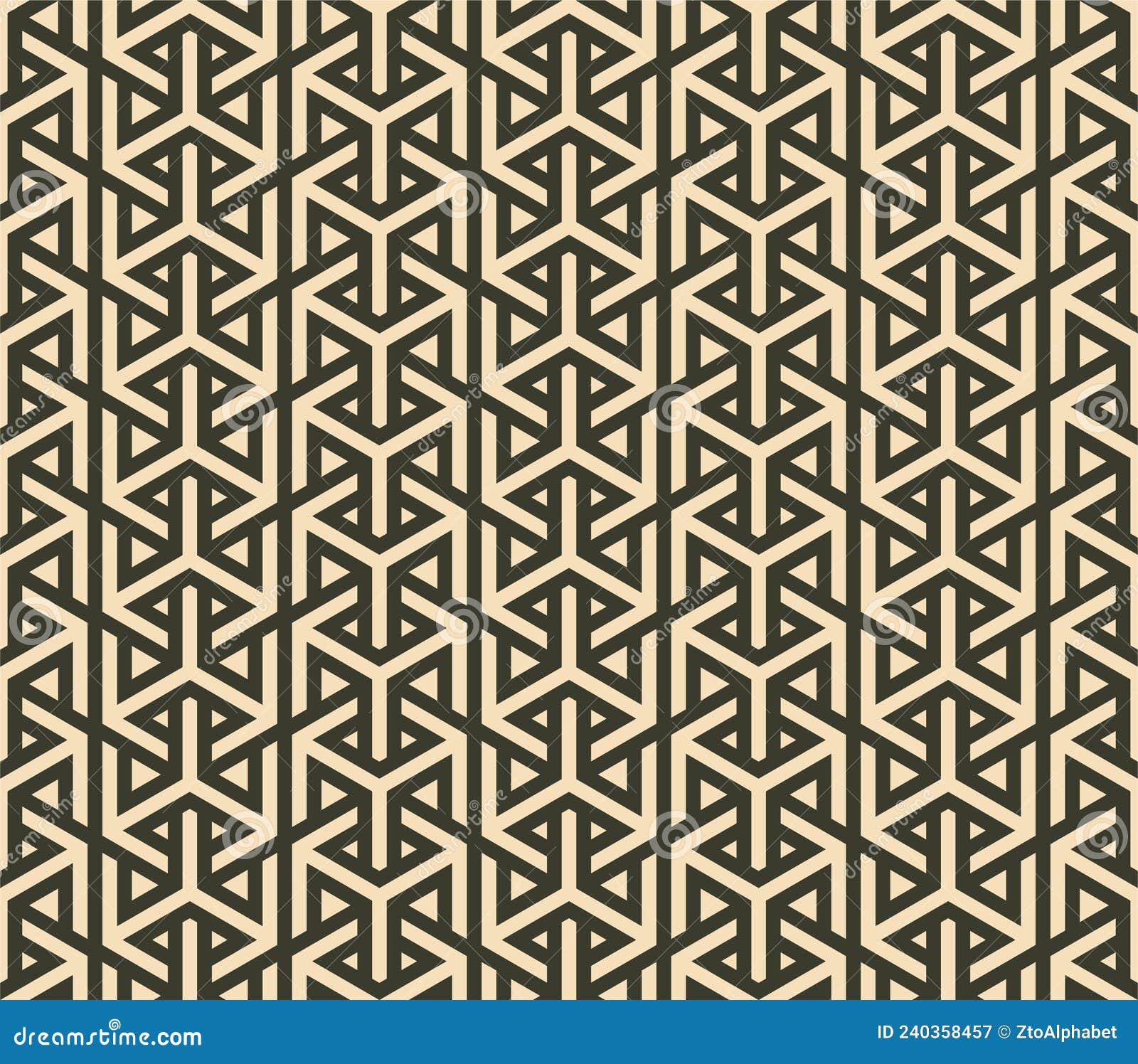 Hexagonal Pattern Seamless Lines Vector Stock Vector - Illustration of ...