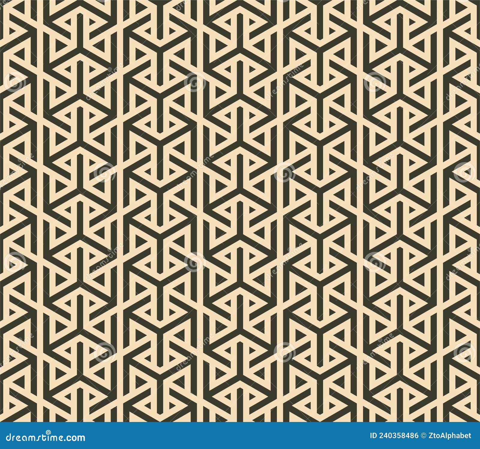 Hexagonal Pattern Seamless Line Vector Stock Vector - Illustration of ...