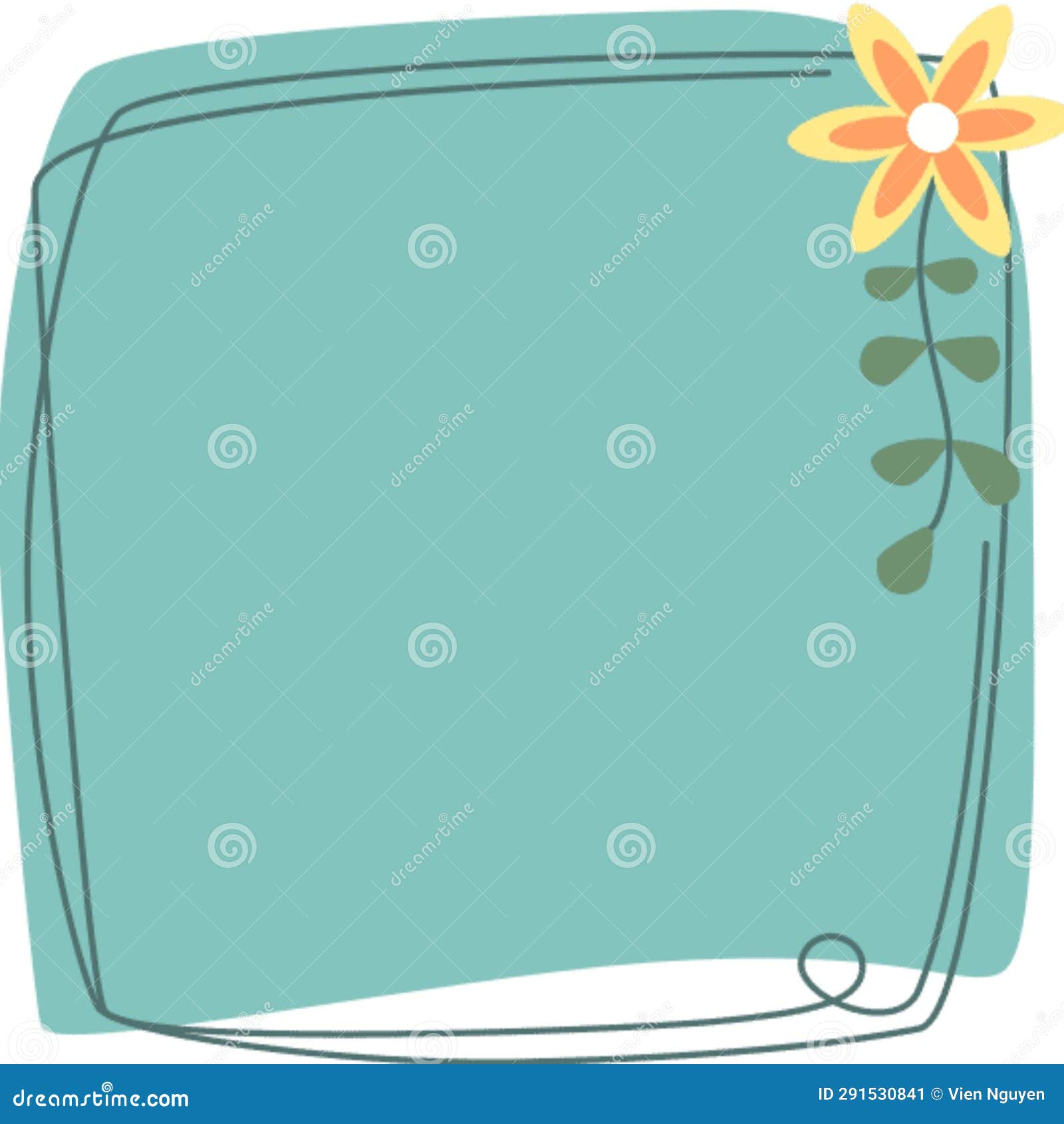 5 19 Printable Cute Doodle Border Frames 12x12 - 3 Stock Illustration ...