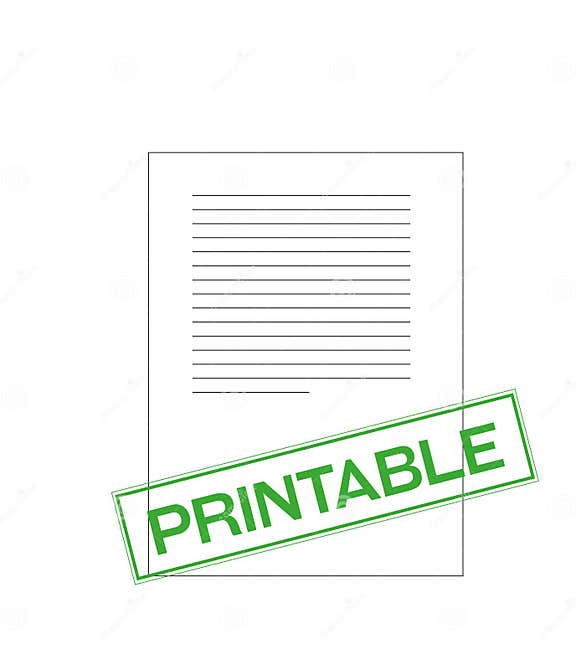 Printable Document Illustration Stock Illustration - Illustration of ...
