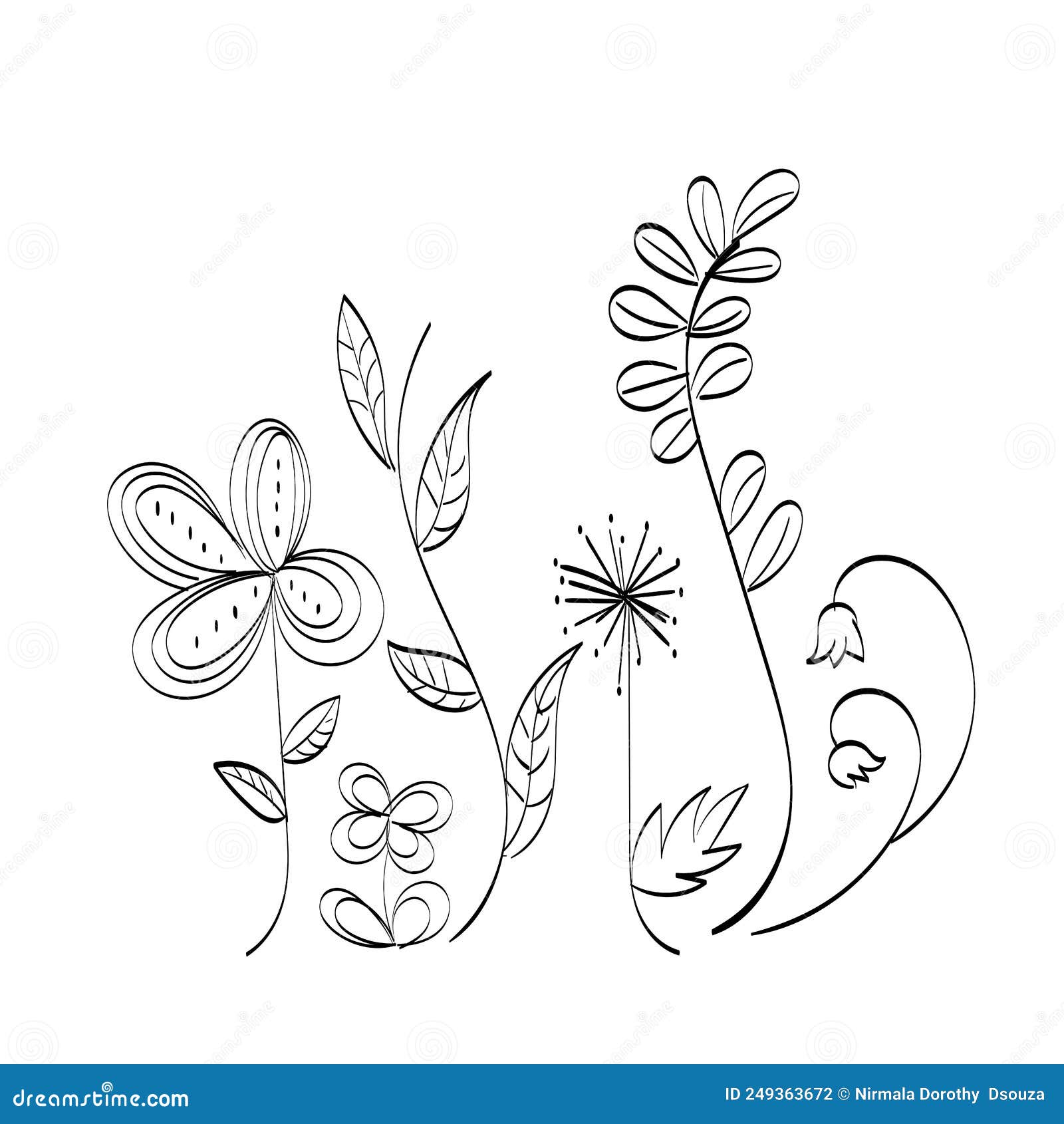Printable Flower Embroidery Pattern Design Stock Illustration ...