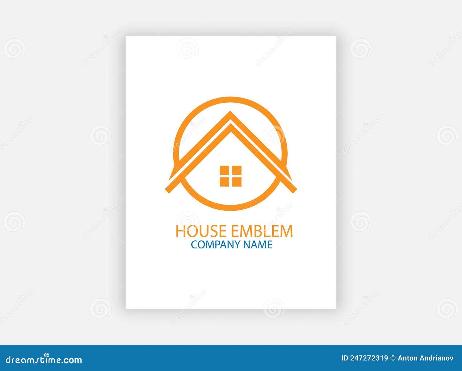 House Logo in a Circle. Vector Graphics Stock Vector - Illustration of ...