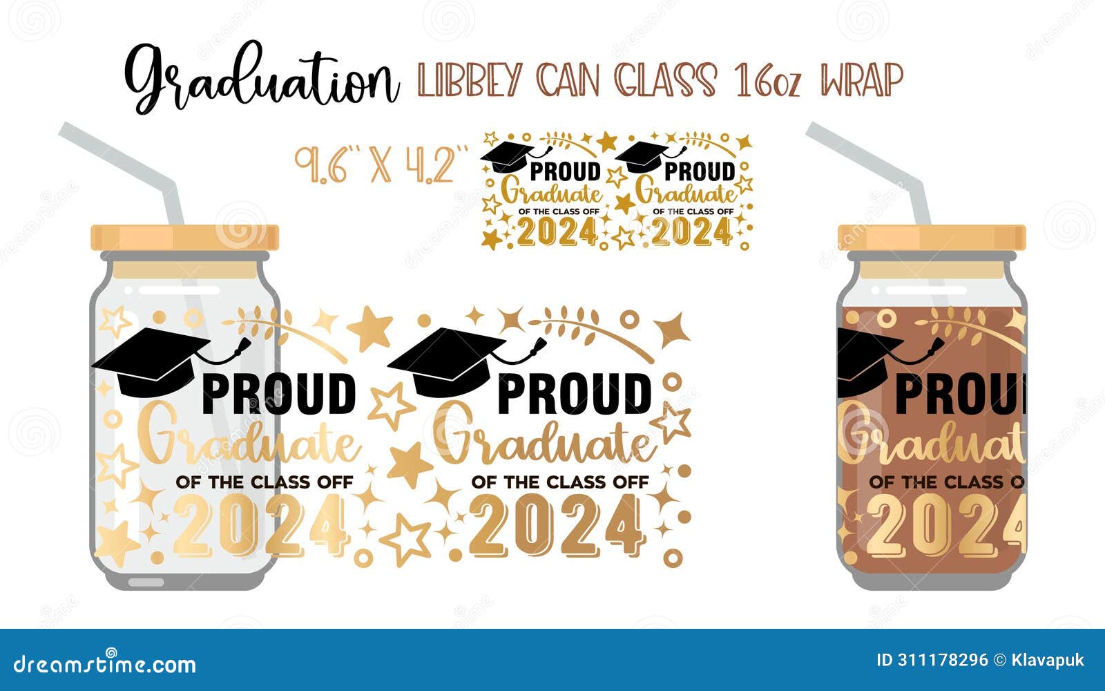 Printable Full Wrap For Libby Class Can. A Pattern With Graduate ...
