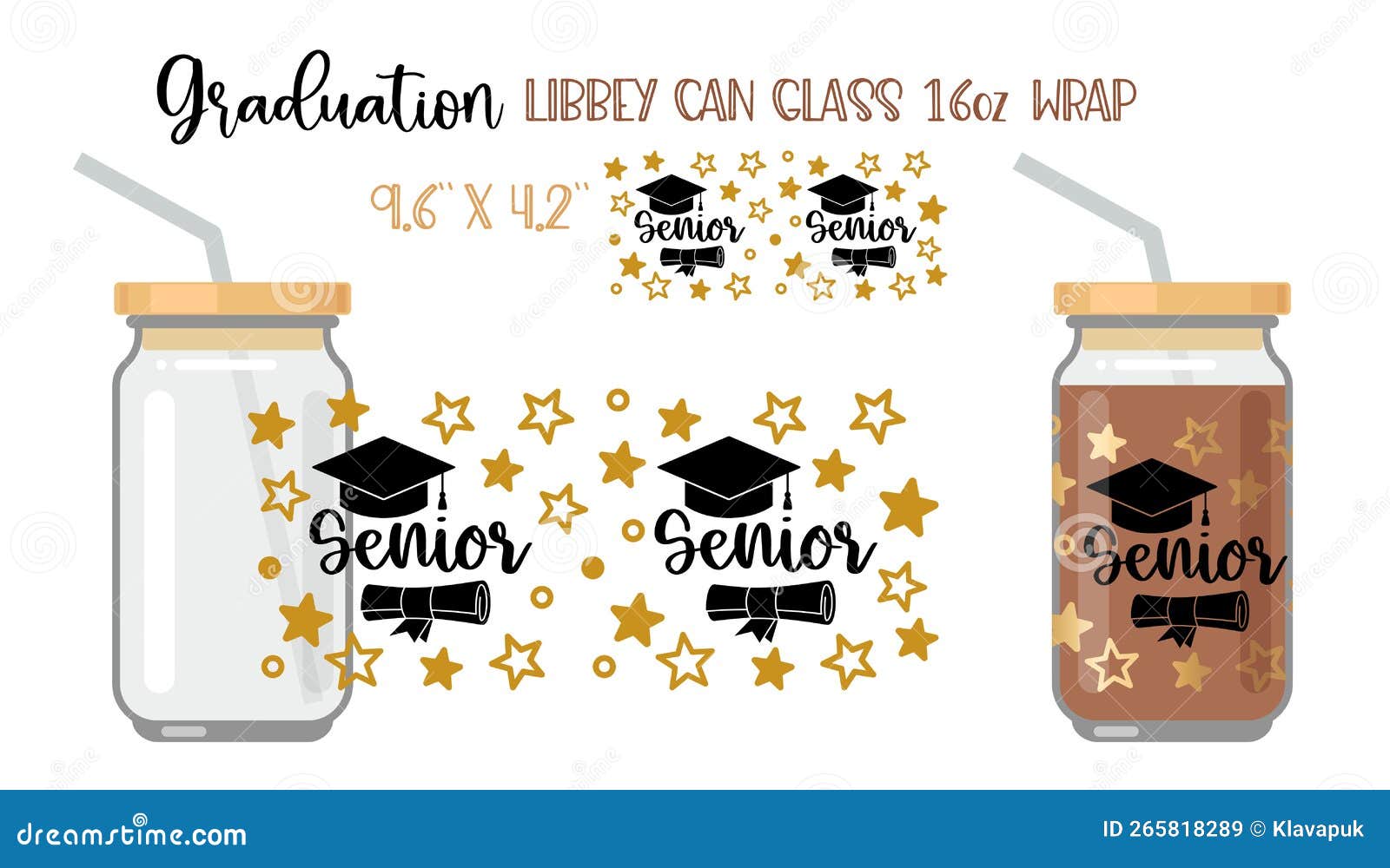 Printable Full Wrap for Libby Class Can. Senior Pattern with Graduate ...