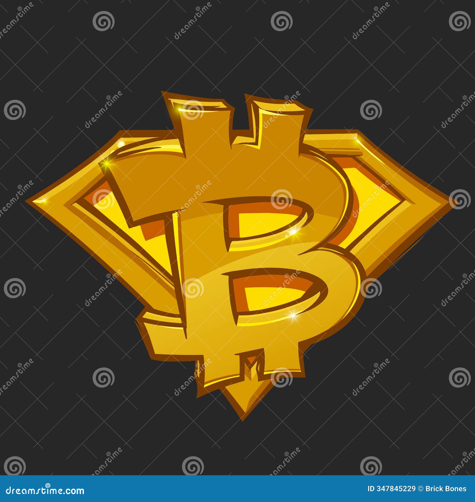 Printable Gold Bitcoin Badge. Vector Stock Illustration - Illustration ...