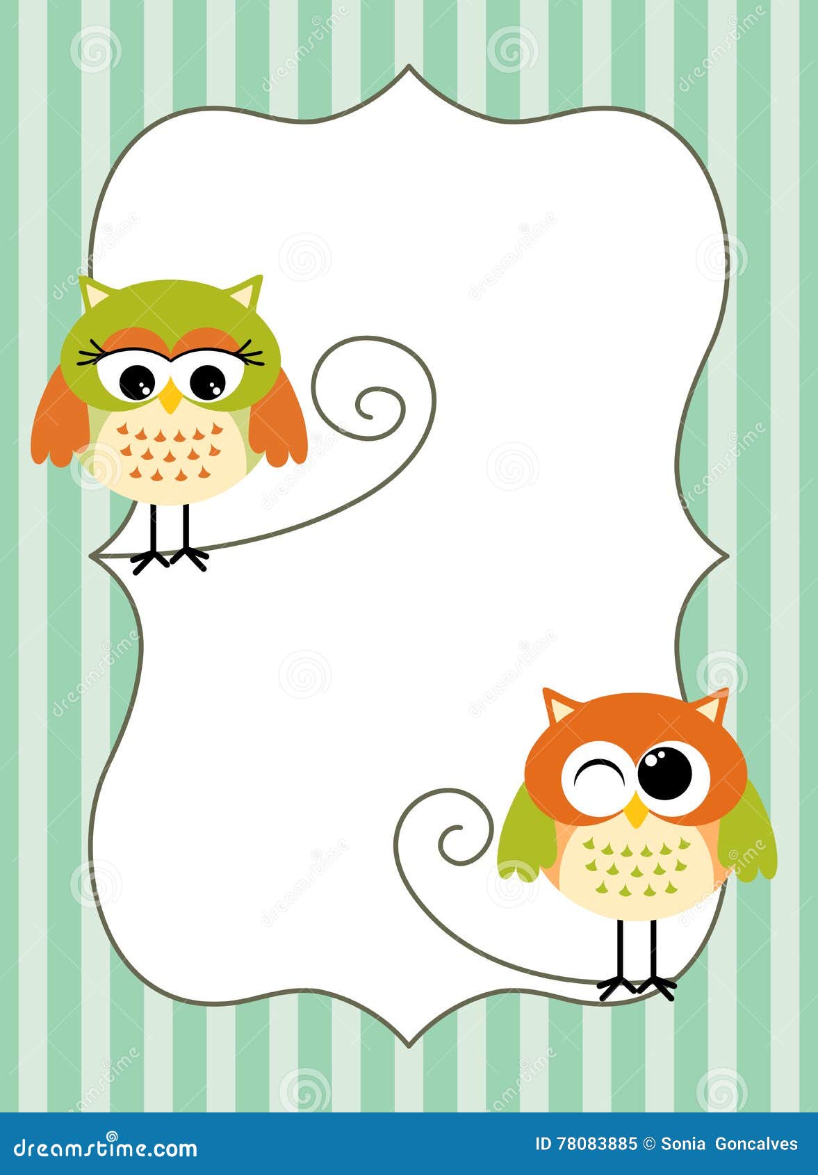 Printable owl label stock vector. Illustration of couple - 78083885
