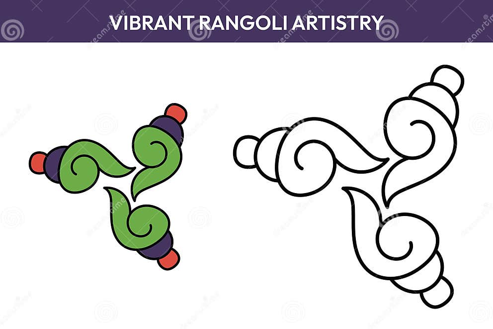 Printable Rangoli Vector Design, Rangoli Design Stock Illustration ...