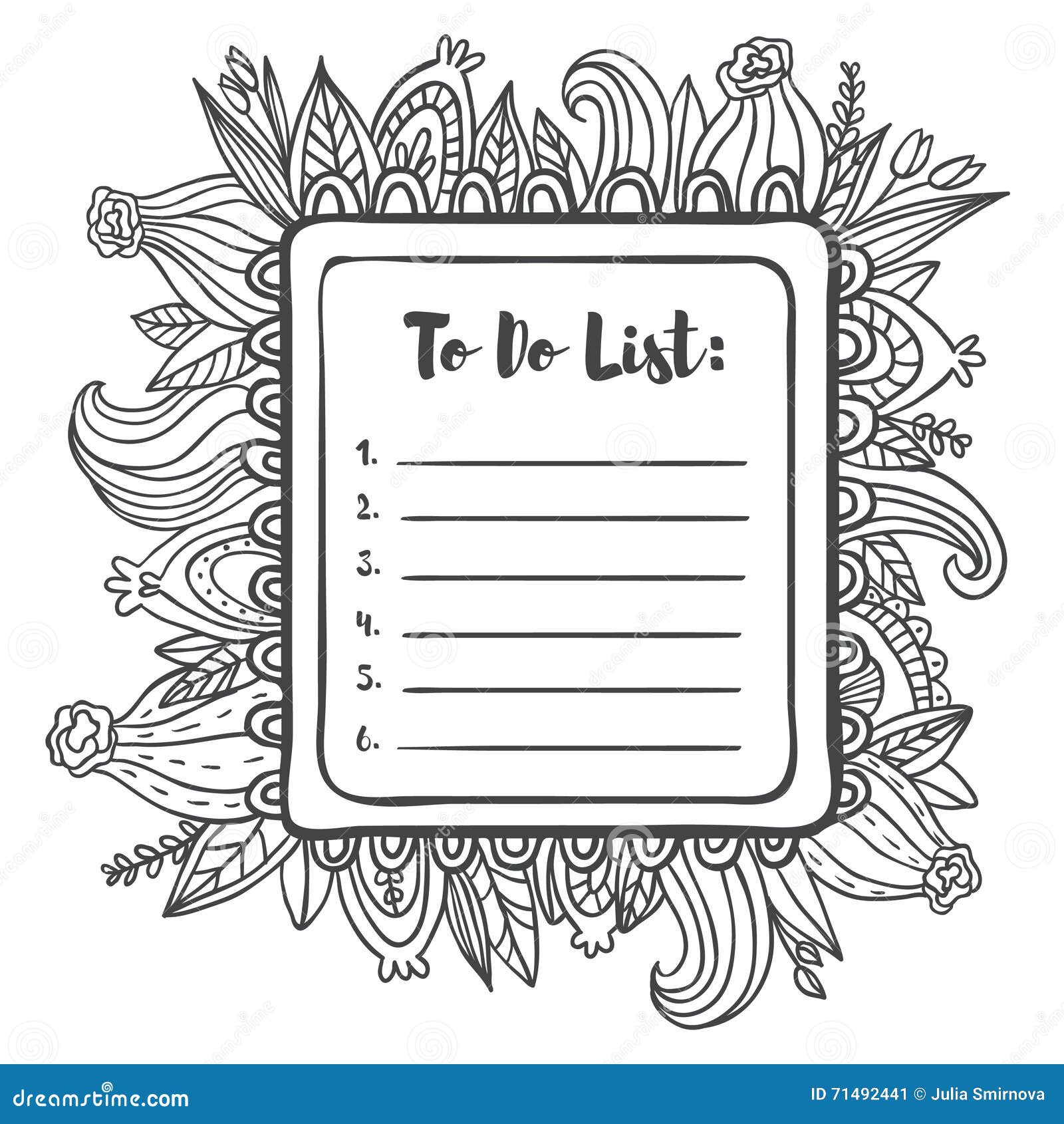 Printable To Do List page. stock illustration. Illustration of page ...