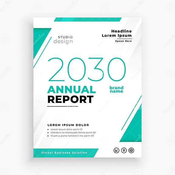 Printable Yearly Report Book Flyer a Corporate Document Stock ...
