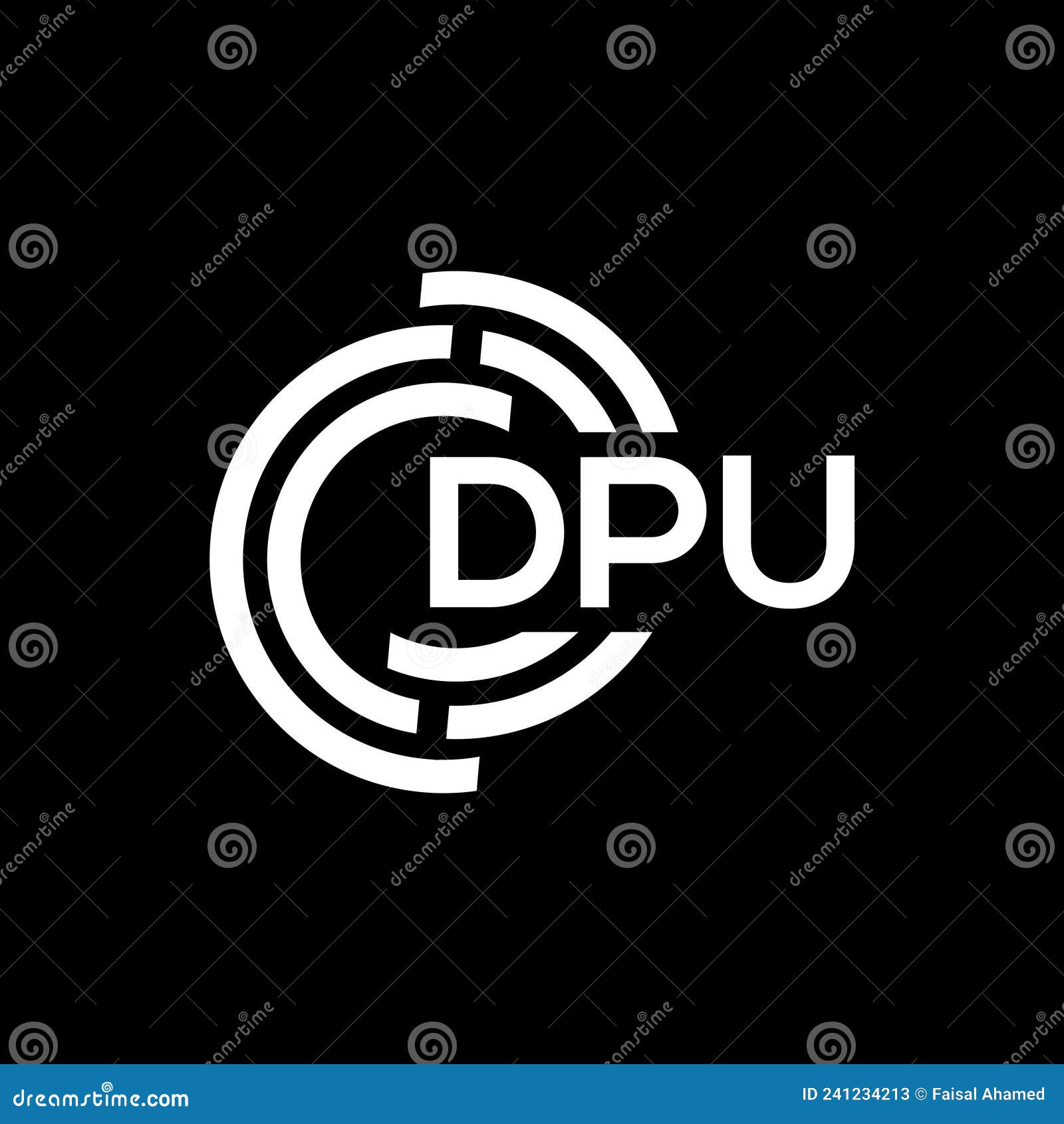 PrintDPU Letter Logo Design On Black Background. DPU Creative Initials ...
