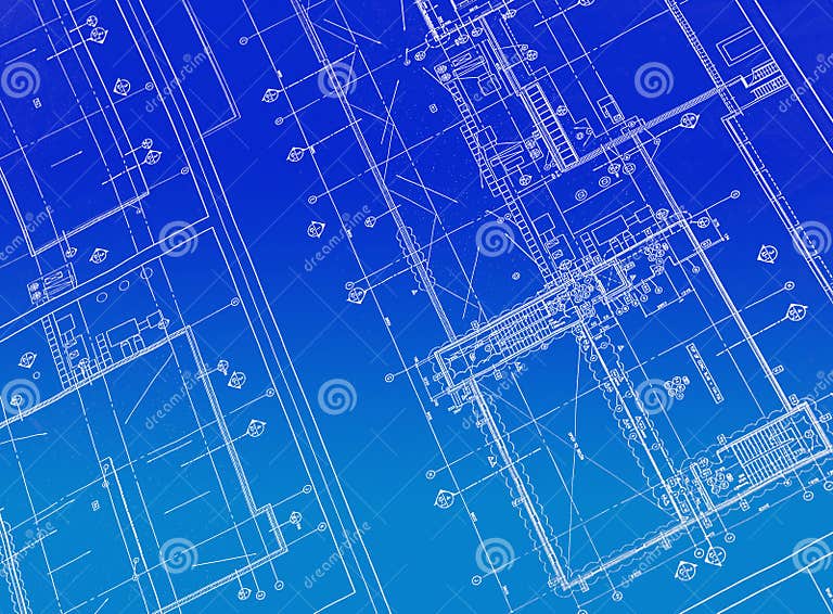 Printed Blueprint stock photo. Image of builder, extension - 1914520